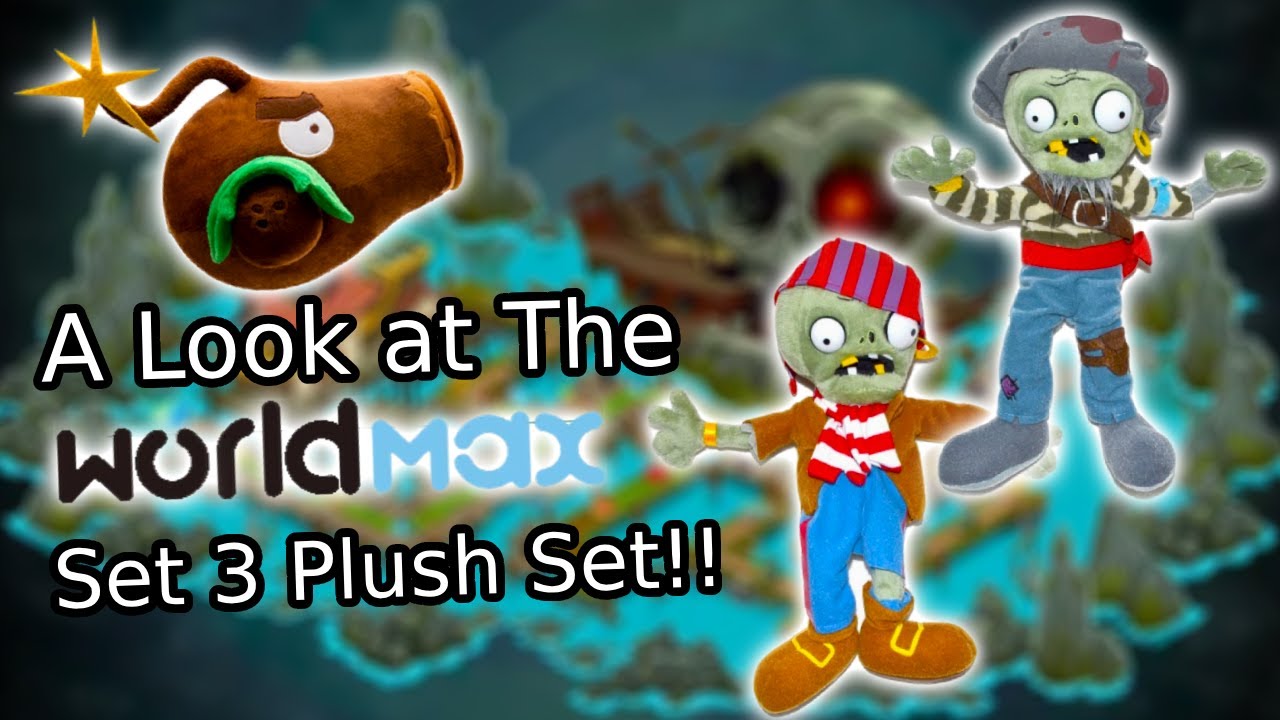 A Look at The Plants Vs Zombies Worldmax Set 3 Plush Set!! - YouTube