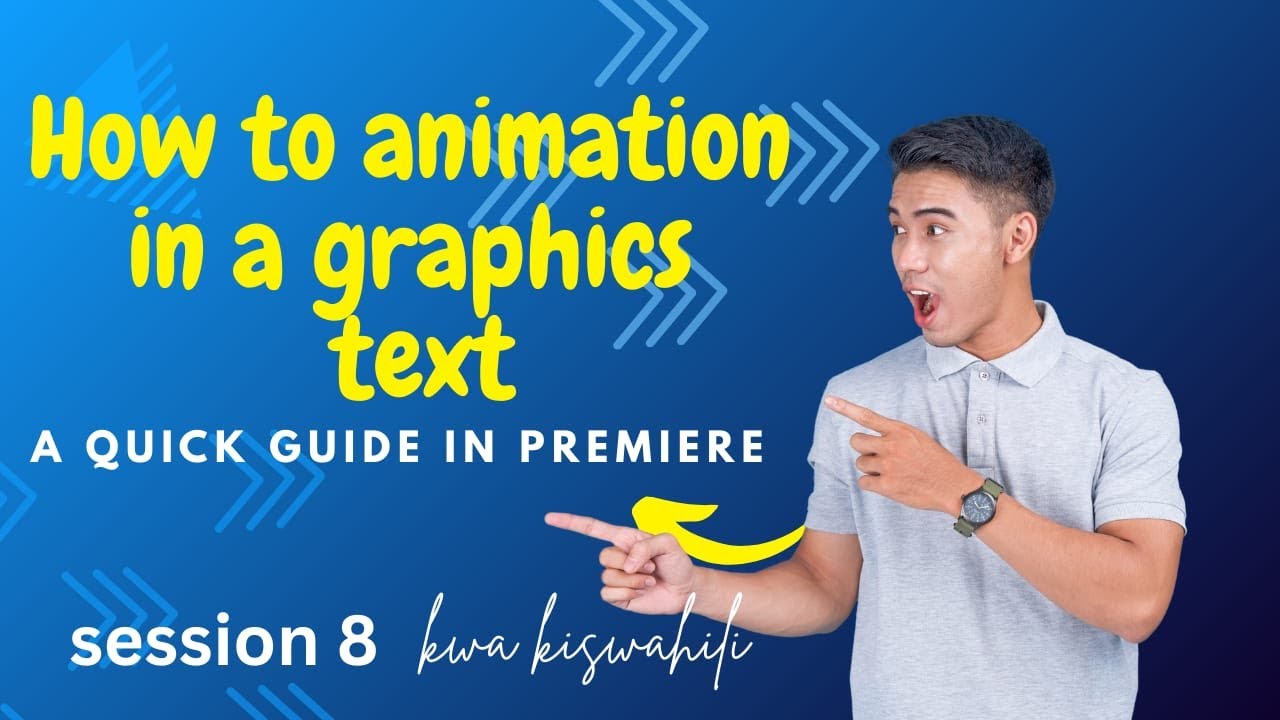 How to add animation in a graphics text tutorial II Jinsi ya Kuongeza ...