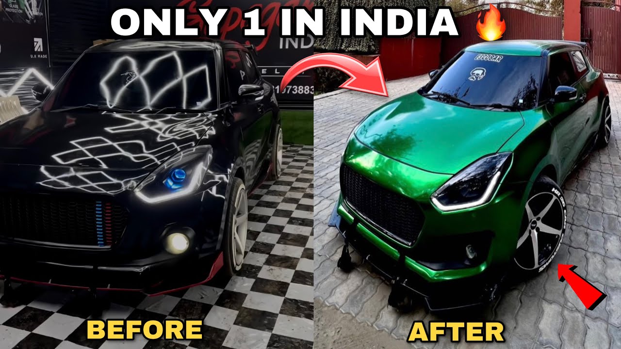 Green Chrome Wrap Installed In Swift 😱| Only 1 In India || Harshit ...