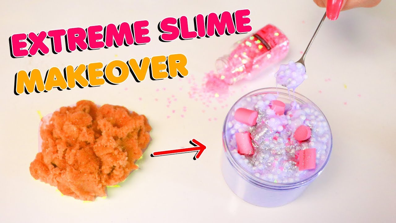 EXTREME SLIME MAKEOVER! turning ugly old slimes into pretty new slimes ...