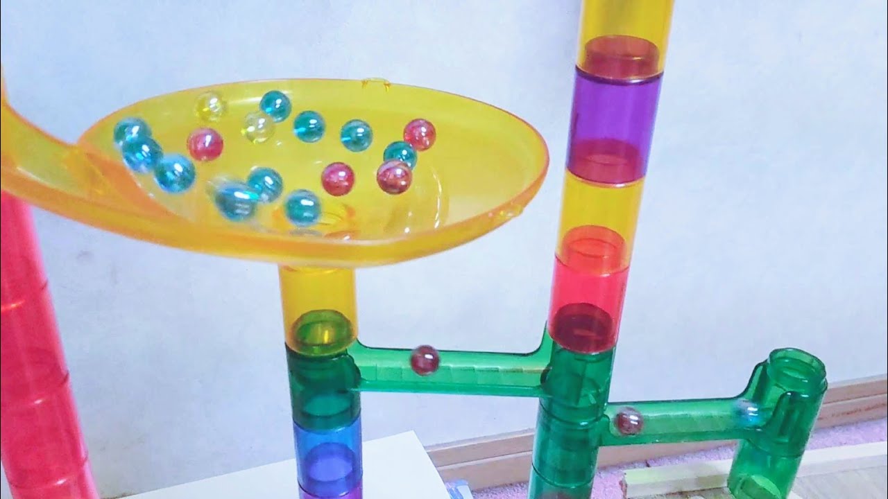 marble race！marble run！wave slope★colorful marbles संगमरमर - YouTube