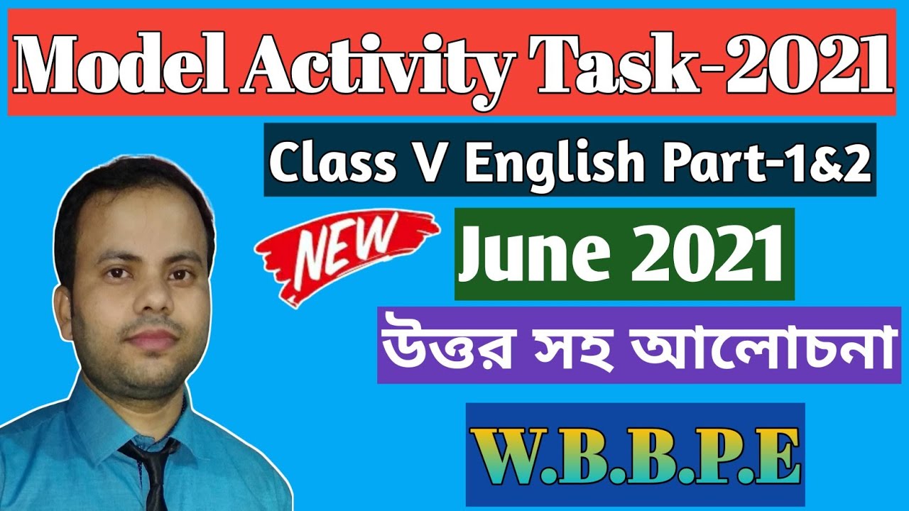Class 5 Model Activity Task English 2021 Part-1 &2 Solution - YouTube