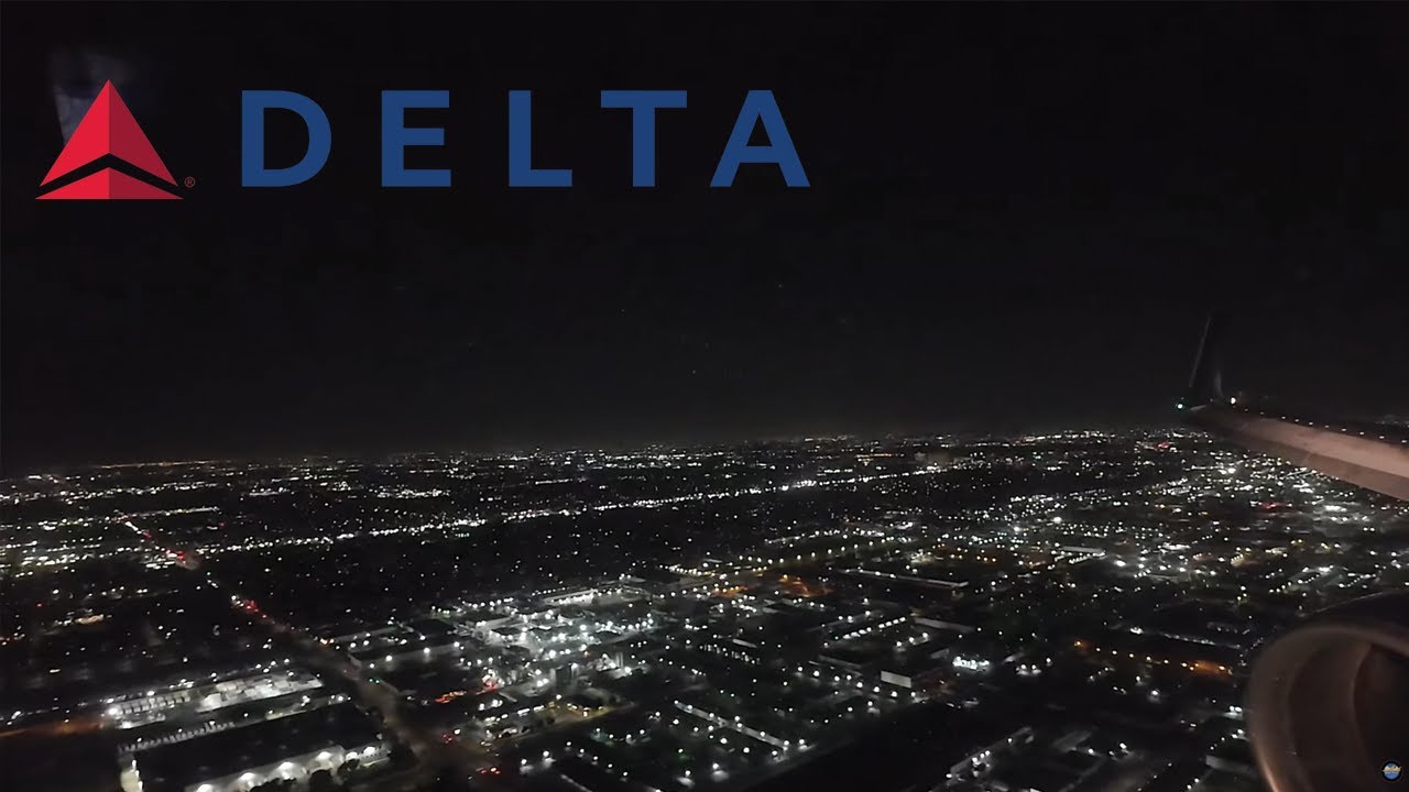 Night Landing at John Wayne on a Delta Air Lines Boeing 757-200 - YouTube