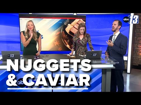 News anchors try chicken nugget and caviar combo seen at US Open