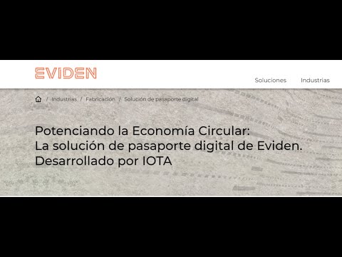 IOTA, Y Su Pasaporte Digital de Eviden - YouTube