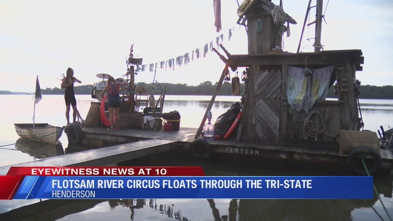 Flotsam River Circus floats through the Tri-State - YouTube