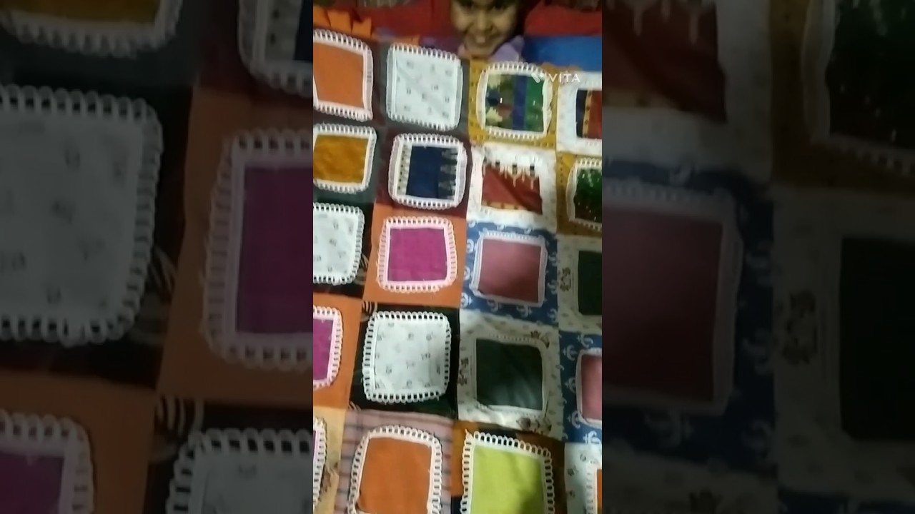 Making bed sheet from small pieces of cloth - YouTube
