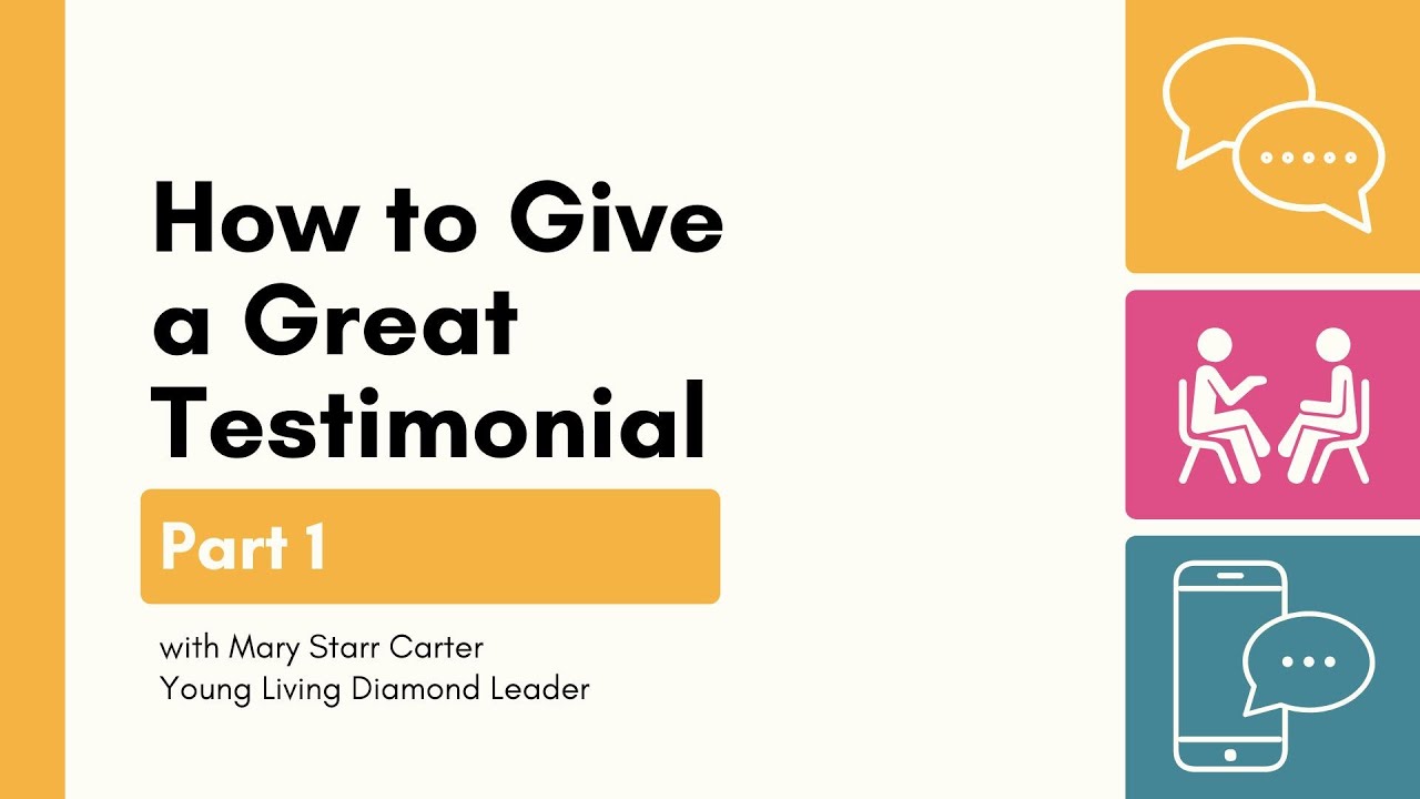 How to Give a Great Testimonial - Part 1 - YouTube