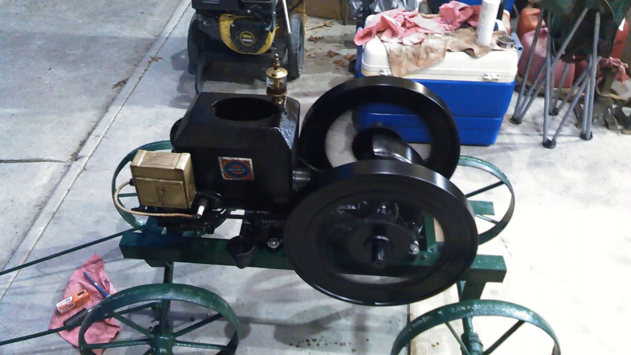Stover hit n miss gas engine - YouTube
