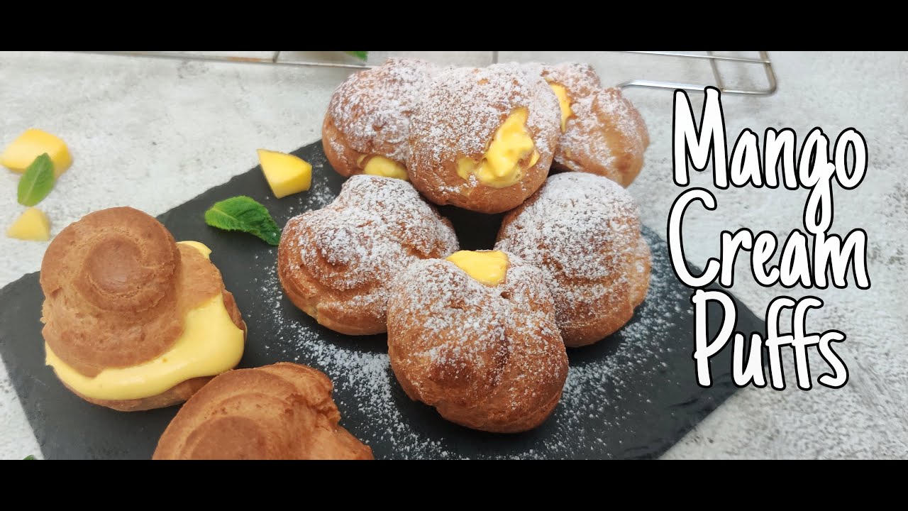 Mango Cream puffs|Lassi bombs|No fail choux pastry recipe|Summer treats ...