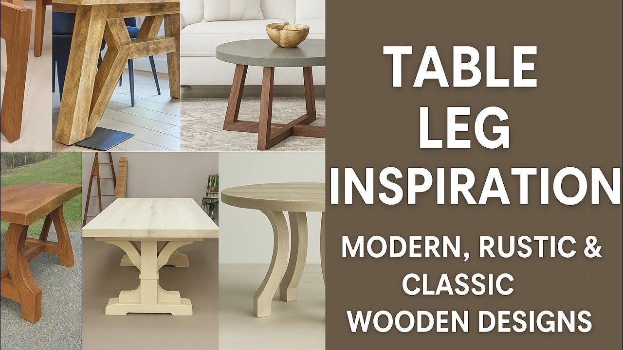 Table Leg Inspiration: Modern, Rustic & Classic Wooden Designs - YouTube
