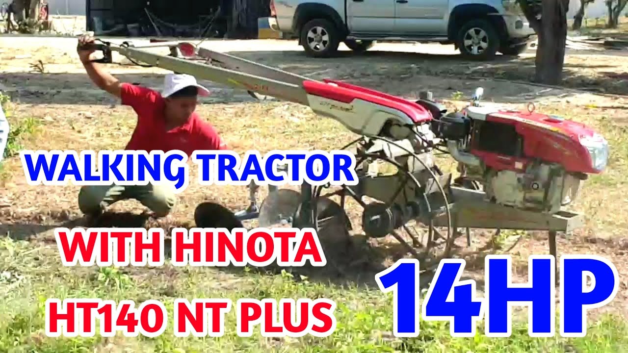 Hinota HT140 NT Plus with walking tractor | Diesel engine power 14hp ...