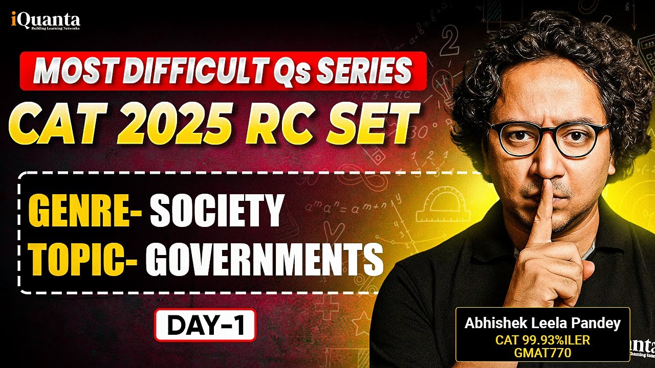 Difficult CAT Question Series | Day 1 – Tough CAT RC Question | 80% Get ...