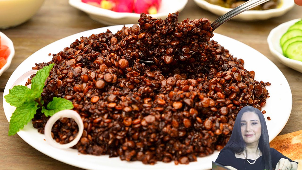 Authentic Mujadara Hamra / Hadia's Lebanese Cuisine - YouTube