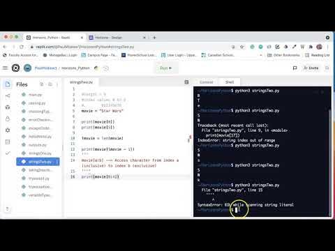 string substring (Python) - YouTube
