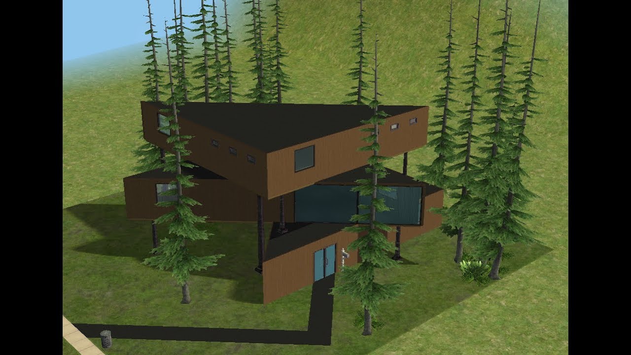 The Sims 2 ♢ Modern Triangle Layered House ♢ - YouTube