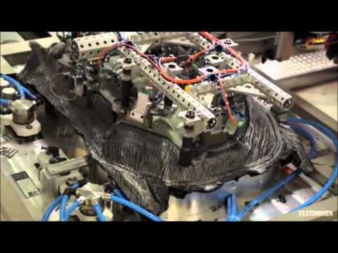 BMW i3 composite frame manufacturing - YouTube