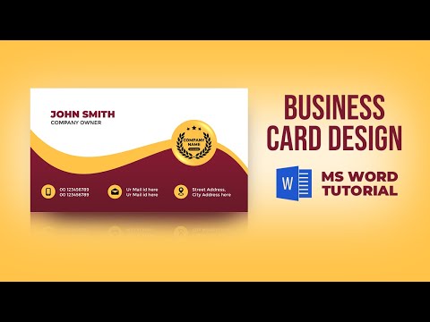 How To Design A Visiting Card In Ms Word
