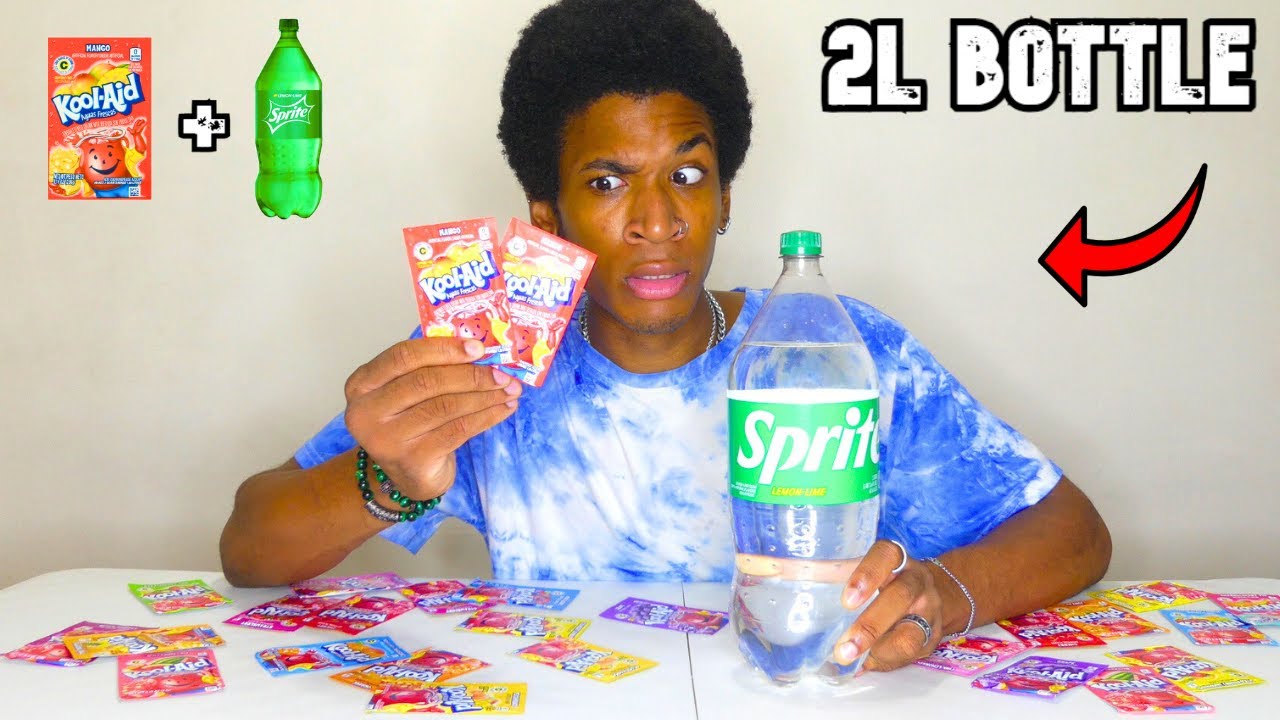 2 Liter MANGO Kool-Aid Sprite Chug In Seconds! *Loud Burping* - YouTube