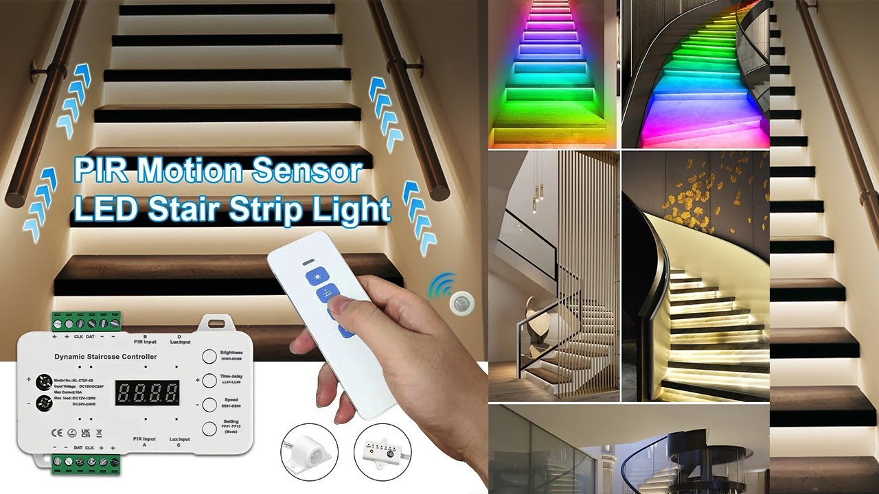 Stairway Lighting LED Motion Sensor: Automatic Stair Light Controller ...