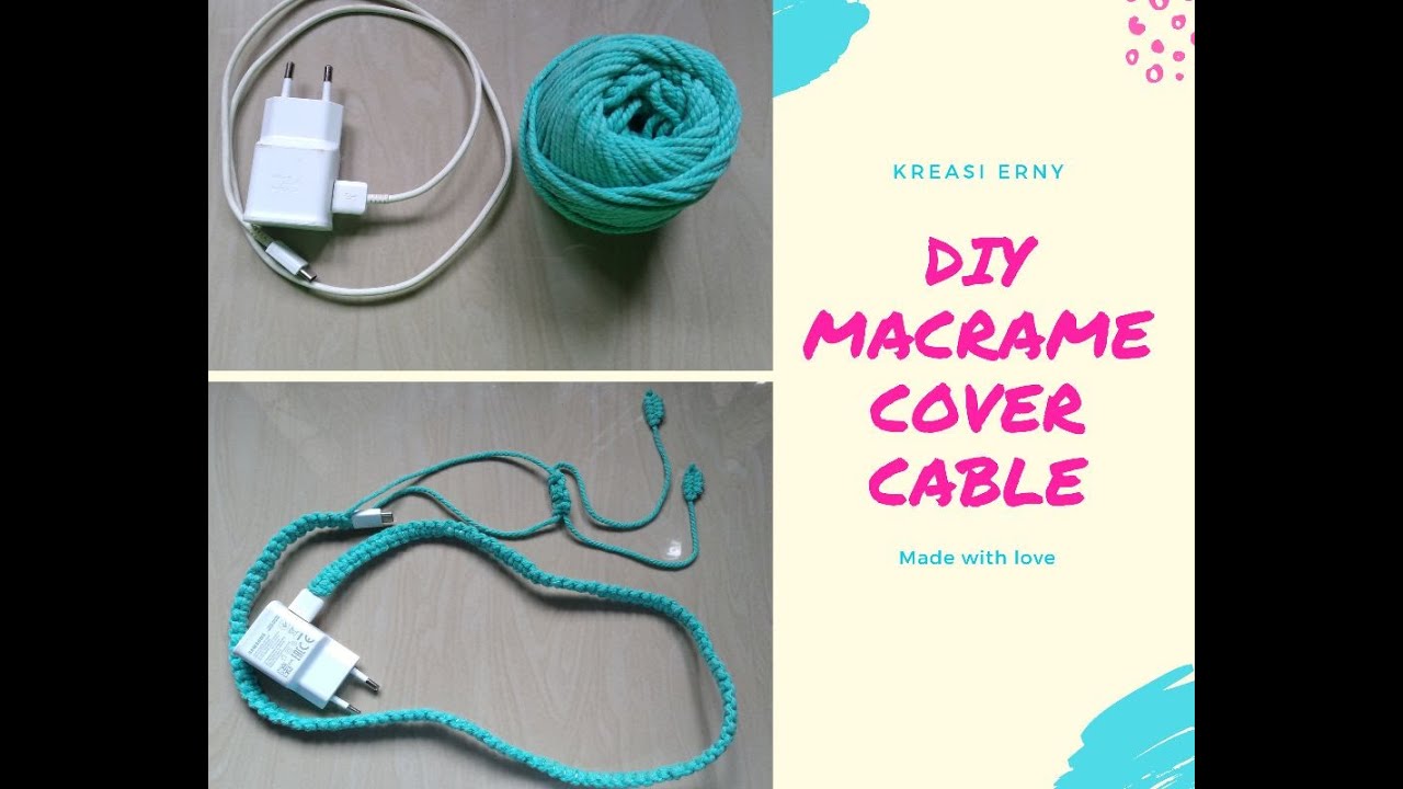 DIY Macrame cover cable || easy || step by step - YouTube