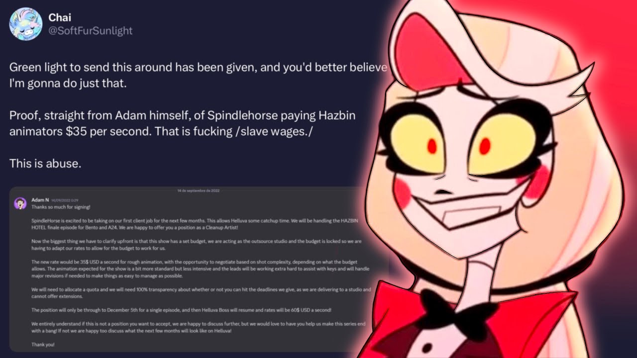 Explaining Vivziepop Hazbin Hotel Wages Drama - Art Commentary - YouTube