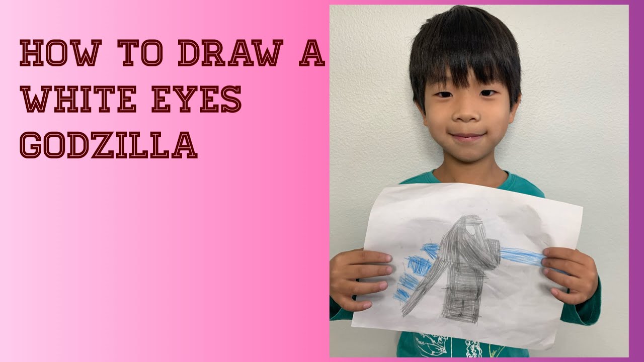 How to draw a white eye Godzilla - YouTube