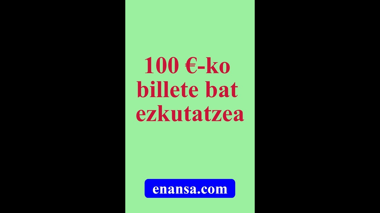 100 € ko billete bat ezkutatzea #shorts - YouTube