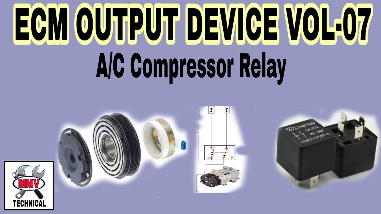 ECM OUTPUT DEVICE VOL-07. AC compressor relay - YouTube