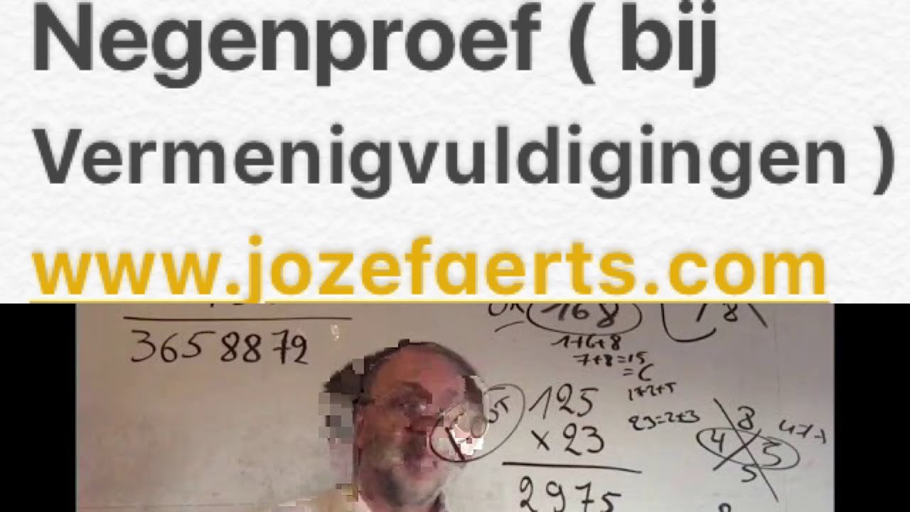 1684 Wat is de Negenproef bij Vermenigvuldigingen ? - YouTube