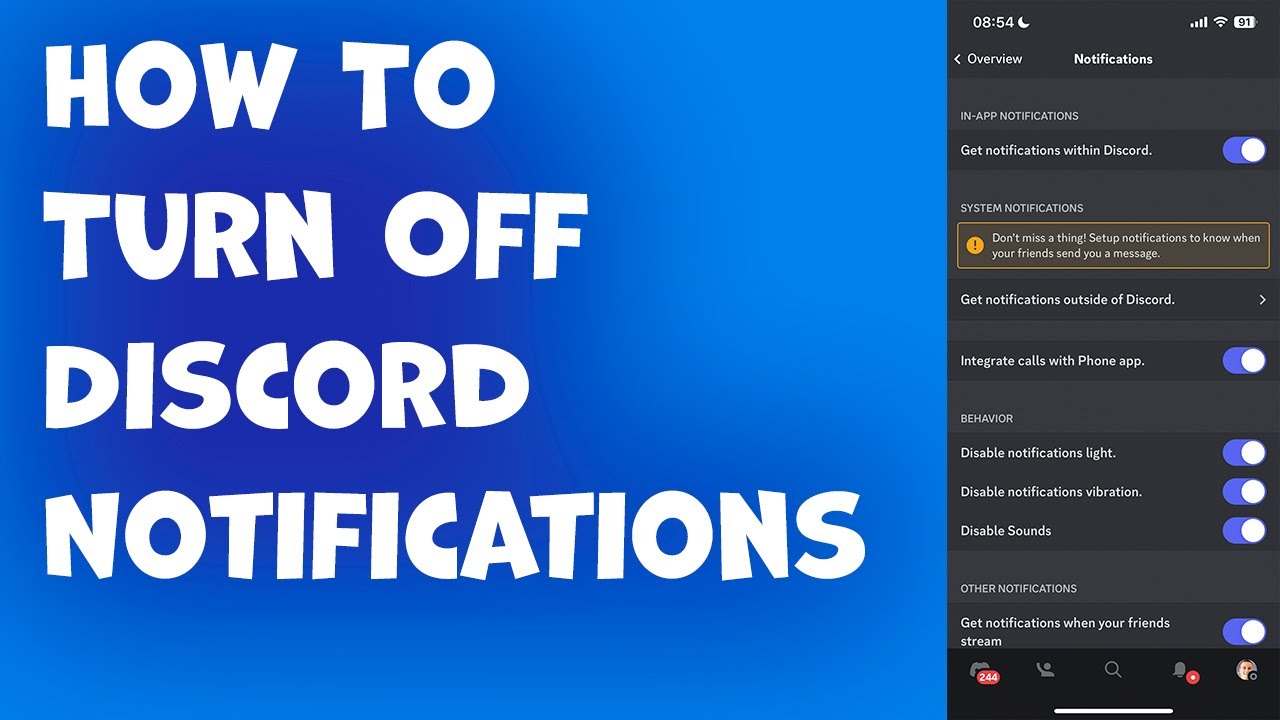 How To Turn Off Discord Notifications On iPhone - YouTube