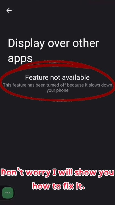 How to fix display over other apps feature not available |100% Working Solution #smartphone # ...