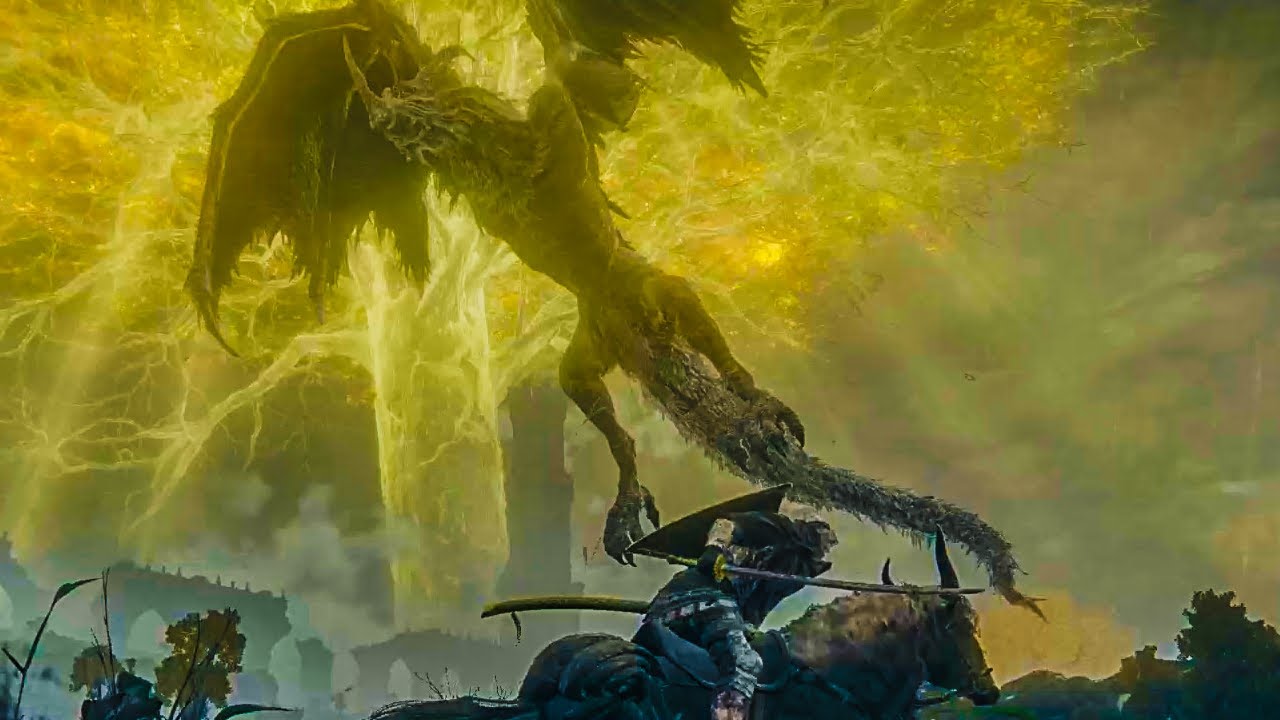 Elden Ring - Flying Dragon Agheel Boss Fight HD - YouTube