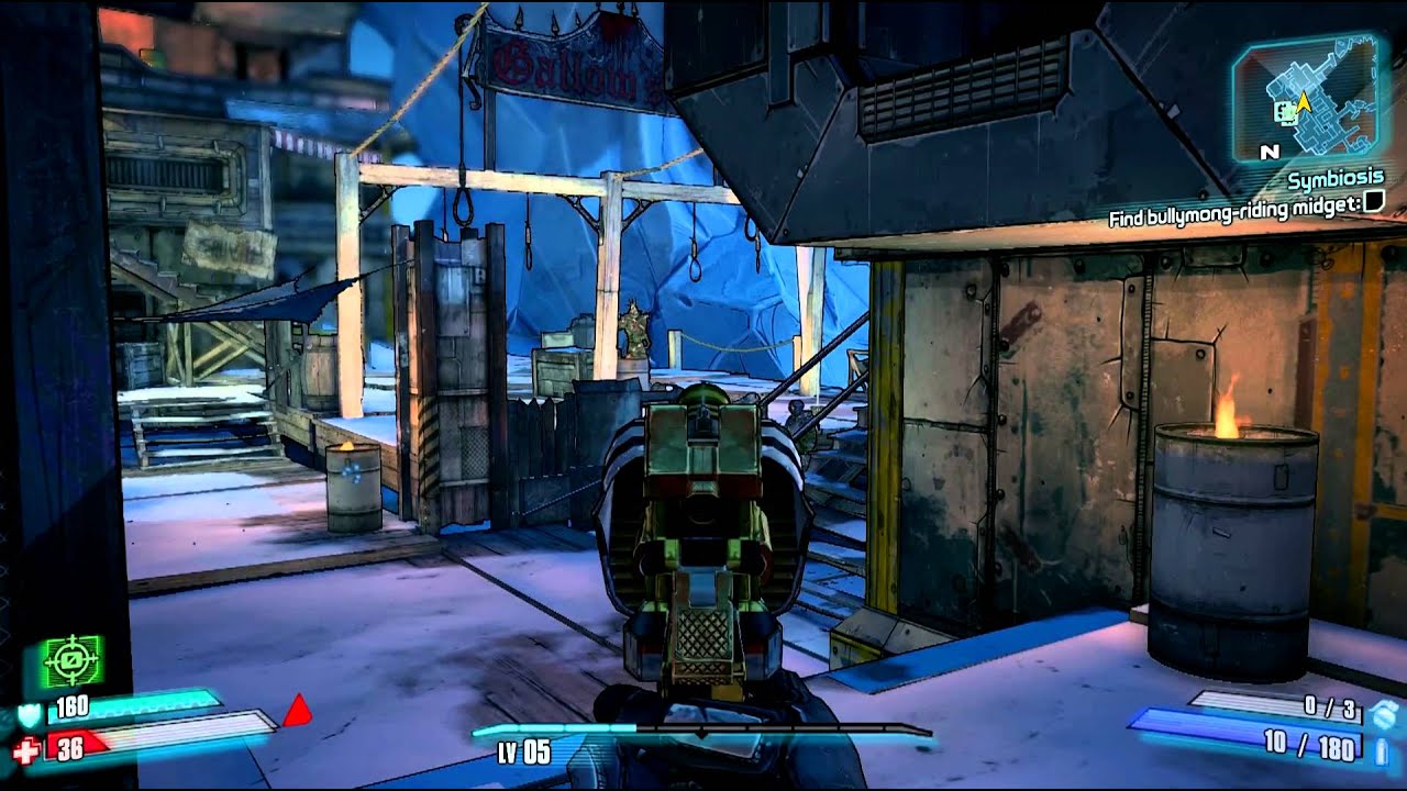 Borderlands 2 - Killing a Bullymong - Riding Midget (Assassin) LVL 5 ...