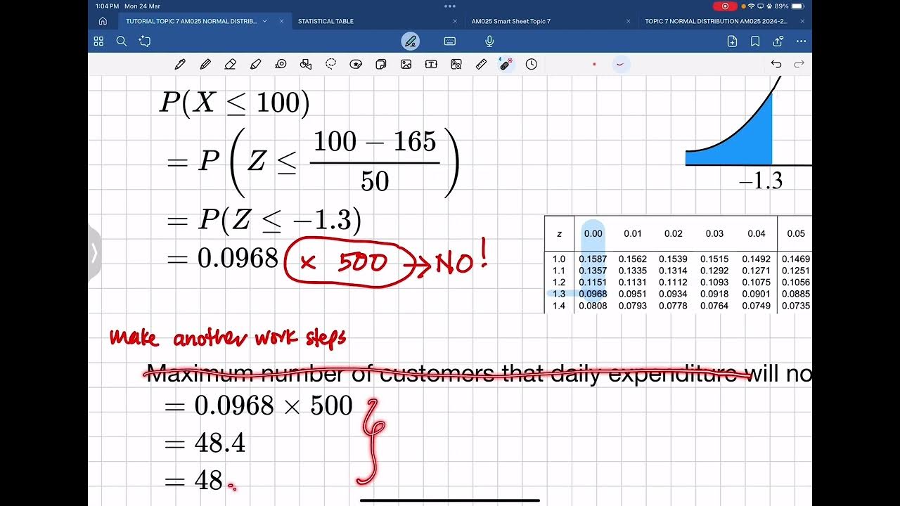 Normal Distribution | Tutorial 4 | Question 1 - YouTube