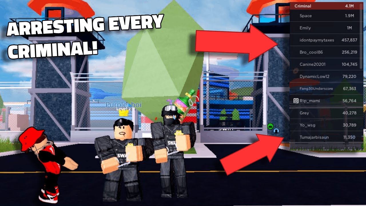 Attempting to Arrest EVERY CRIMINAL in The Server!! Roblox Jailbreak ...