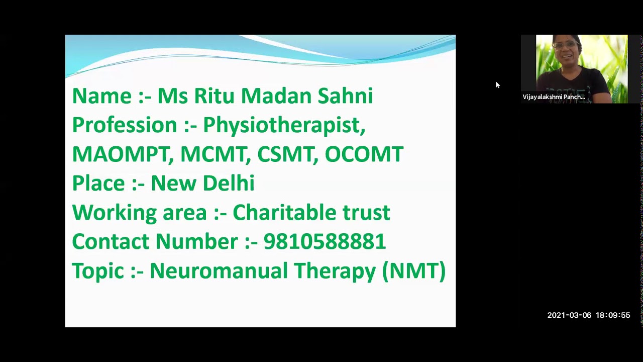 CNMT Case-Based Masterclass Webinar by Ms Ritu Madan- NeuroManual ...