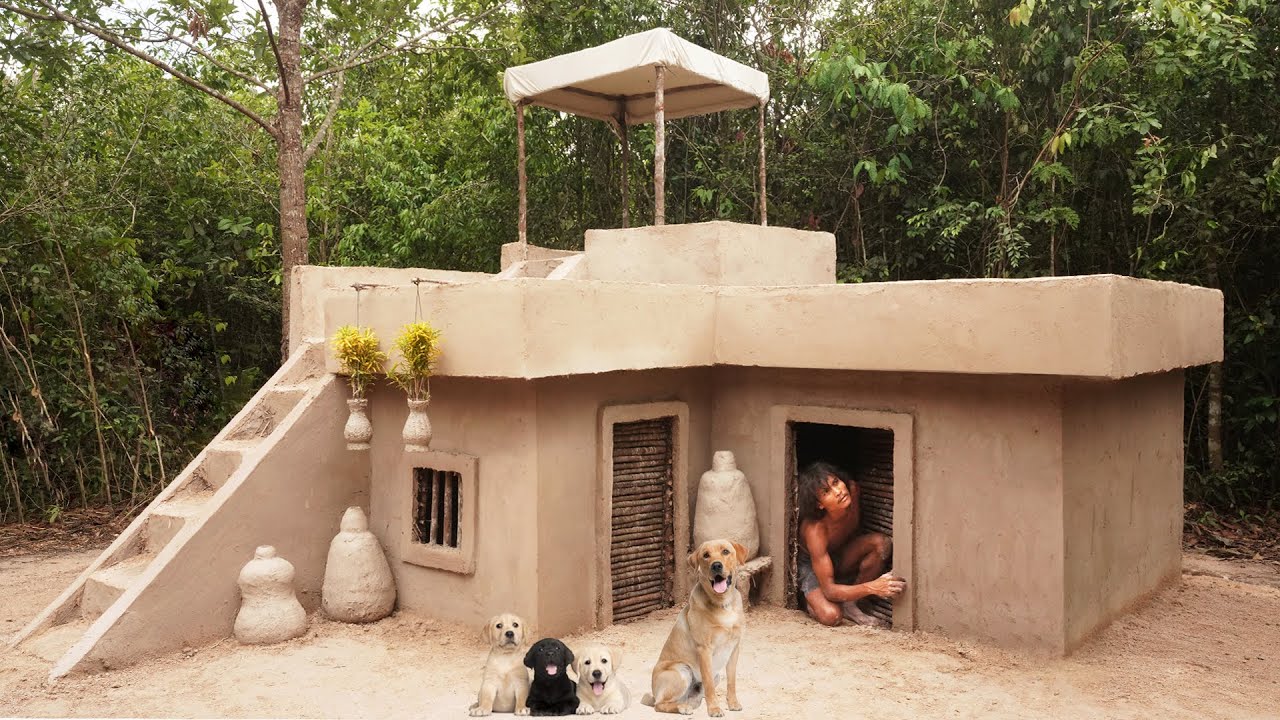 Build The Most Amazing Sahara Villa House By Ancient Skills - YouTube