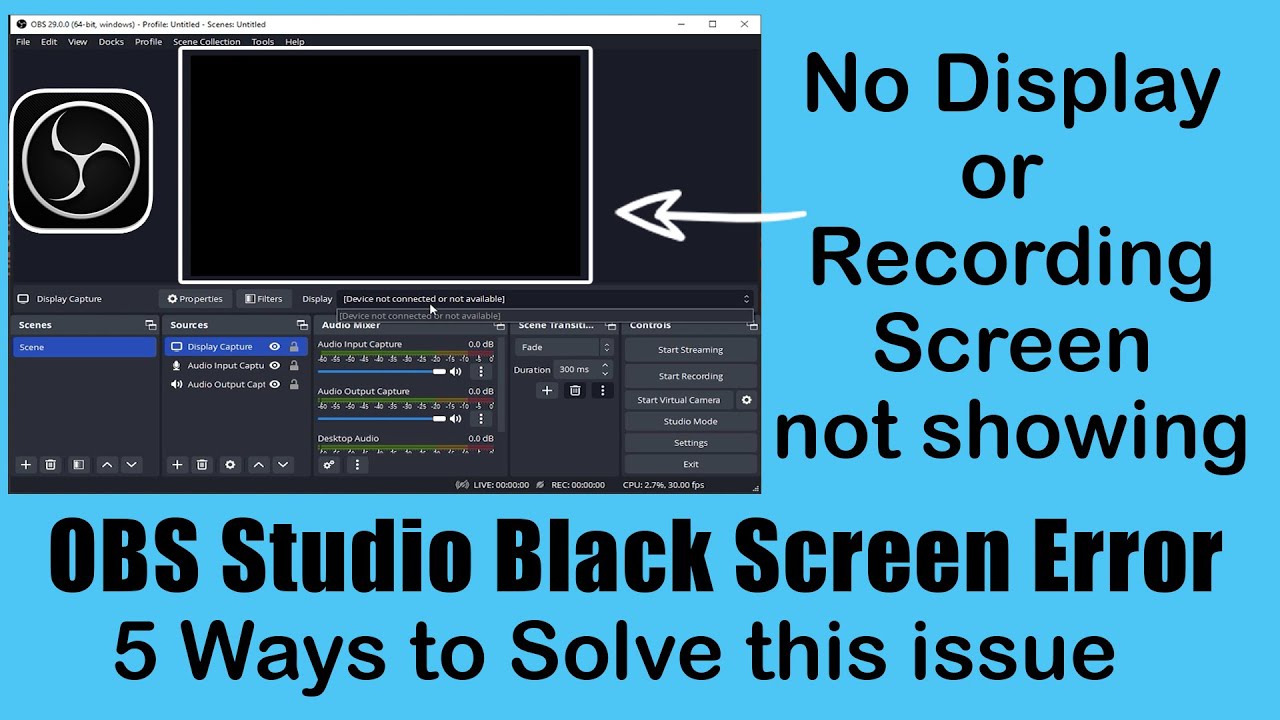 5 Ways to Fix OBS Studio Black Screen Fix - YouTube