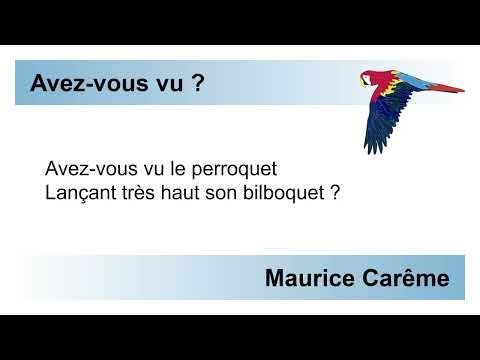 Avez-vous vu ? de Maurice Carême - YouTube