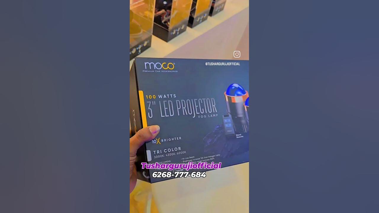 MOCO PL-10 TRI COLORS PROJECTOR 100W LED FOGLAMP WITH METAL REMOTE 📞 6268-777-684 - YouTube