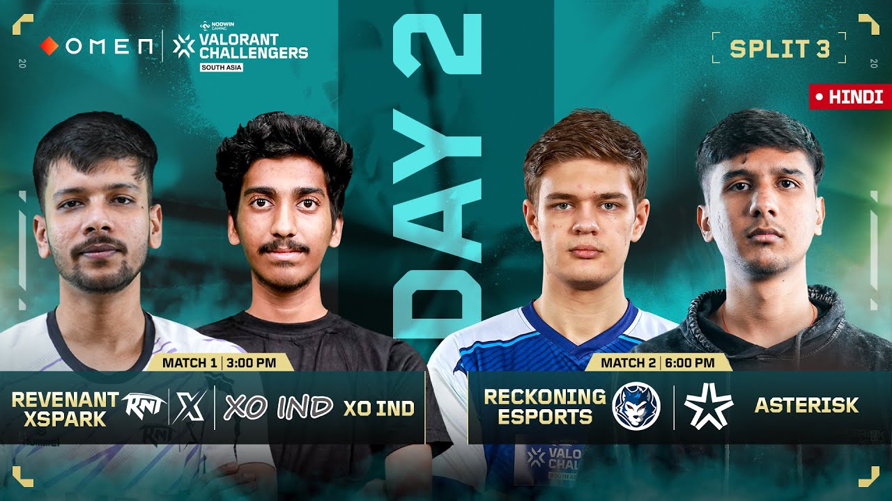 [HINDI] OMEN VCSA Split 3 – Day 2 || OMEN VALORANT Challengers South Asia 2025 - YouTube