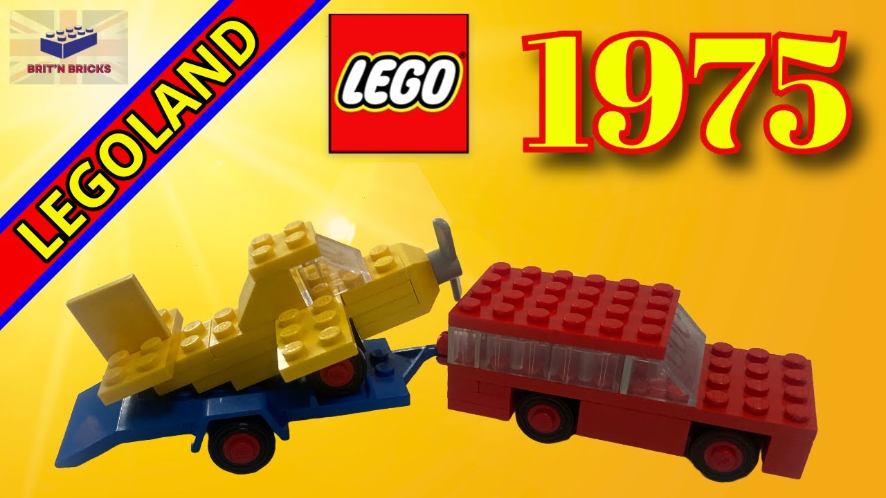 vintage lego set 660-1 (1975) car with plane transporter - YouTube
