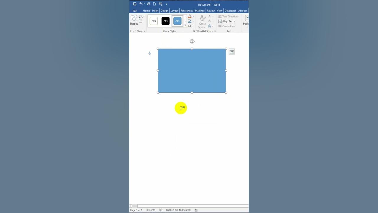 Insert Rectangle Shape I MS Word Tips - YouTube