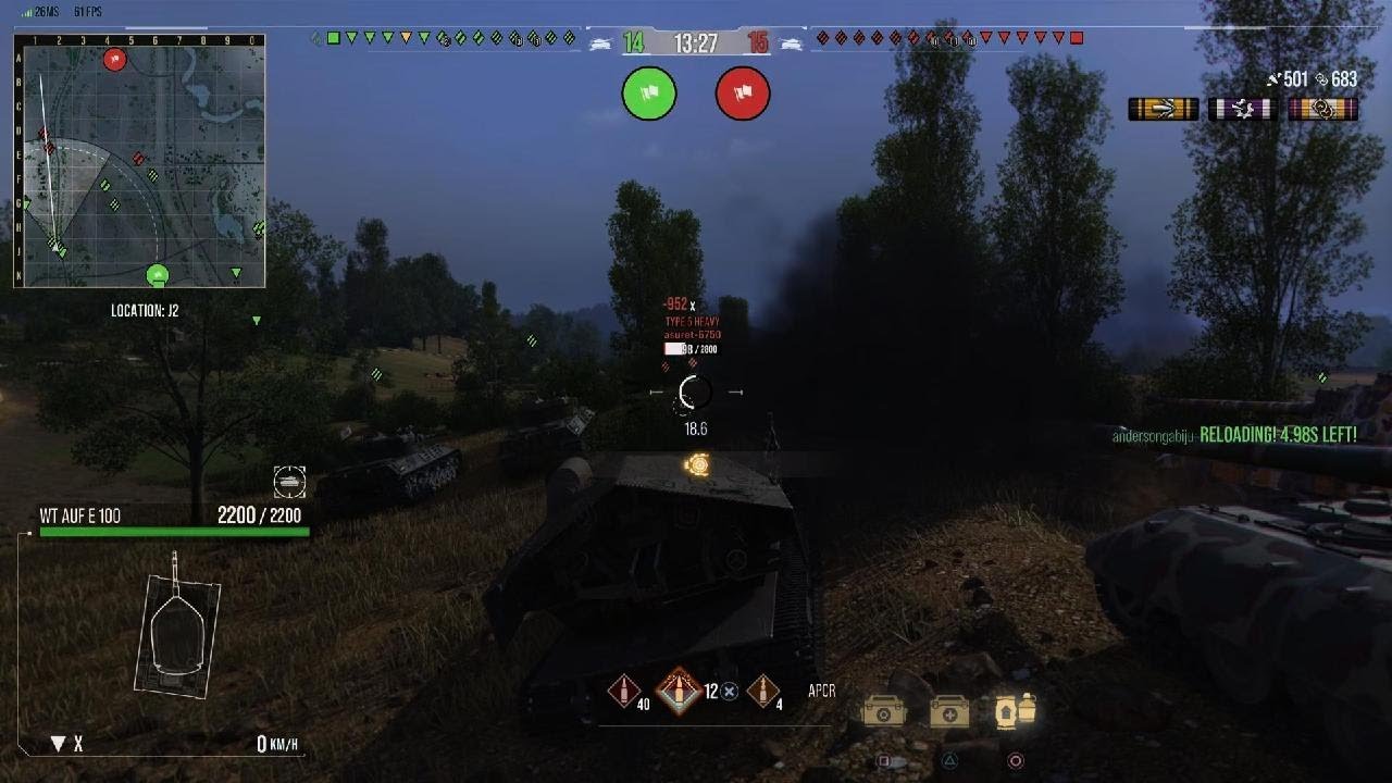 World of Tanks (PS5) Waffle E100 7k Damage Clutch - YouTube