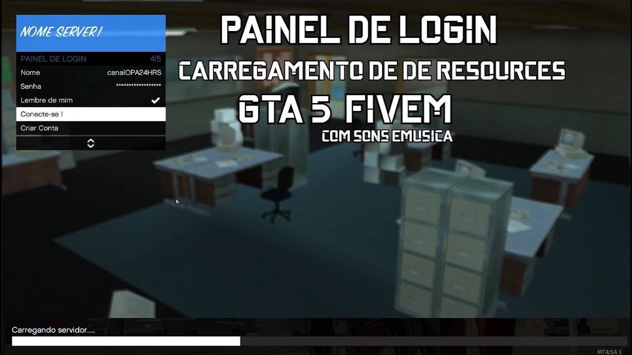 PAINEL DE LOGIN COM CARREGAMENTO DE RESOURCES FIVEM GTA 5!! - YouTube