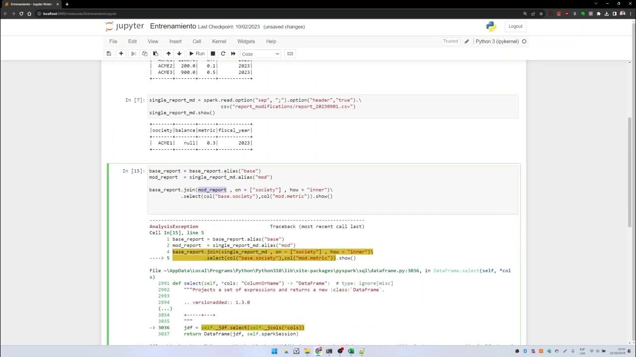 Tutorial Pyspark: Ejercicio de join y window function. Parte 1 - YouTube