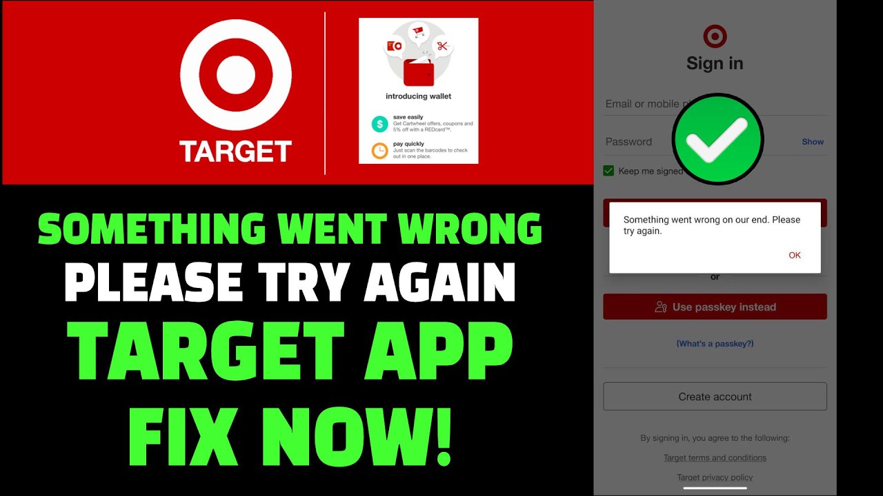 Something Went Wrong Please Try Again Target App Down ? Target App Not ...