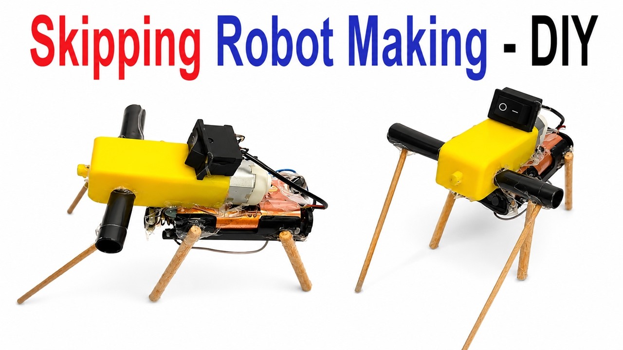 How to Make Jumping/ skipping robot making - diy dc motor | DIY pandit ...