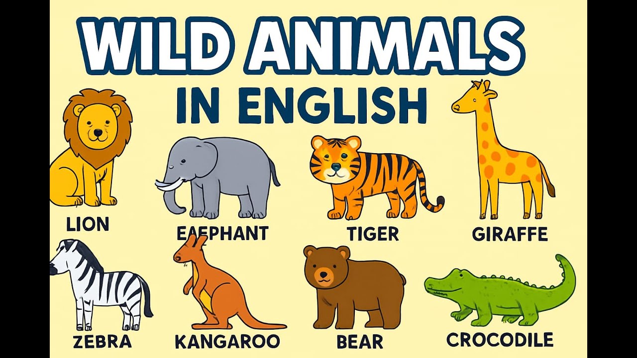 Wild Animal Names in English | Learn Fast with Pictures & Spellings ...